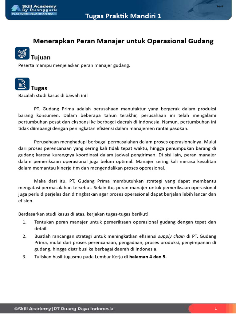 Peran Manajer dalam Operasional Gudang | PDF