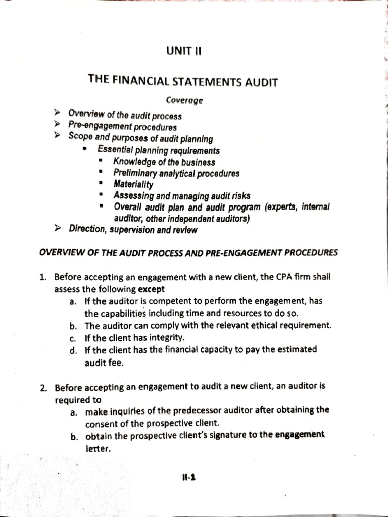 Auditing Theory Chapter 2 | PDF