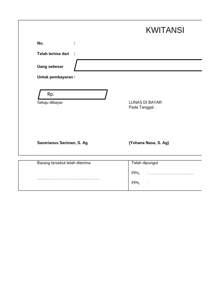 Contoh Kwitansi | PDF