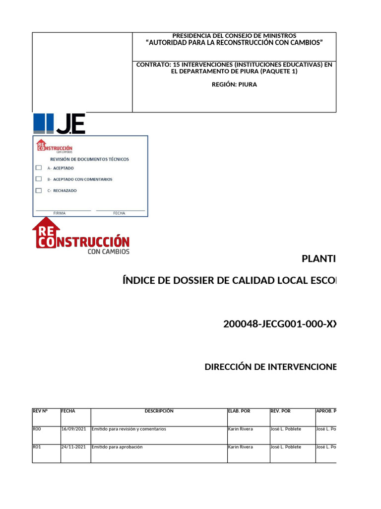 Indice Dossier General Final | PDF | Tubería (transporte de fluidos) | Electricista