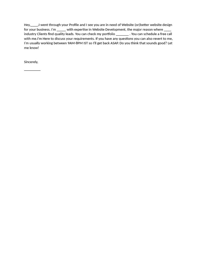 Message Template | PDF