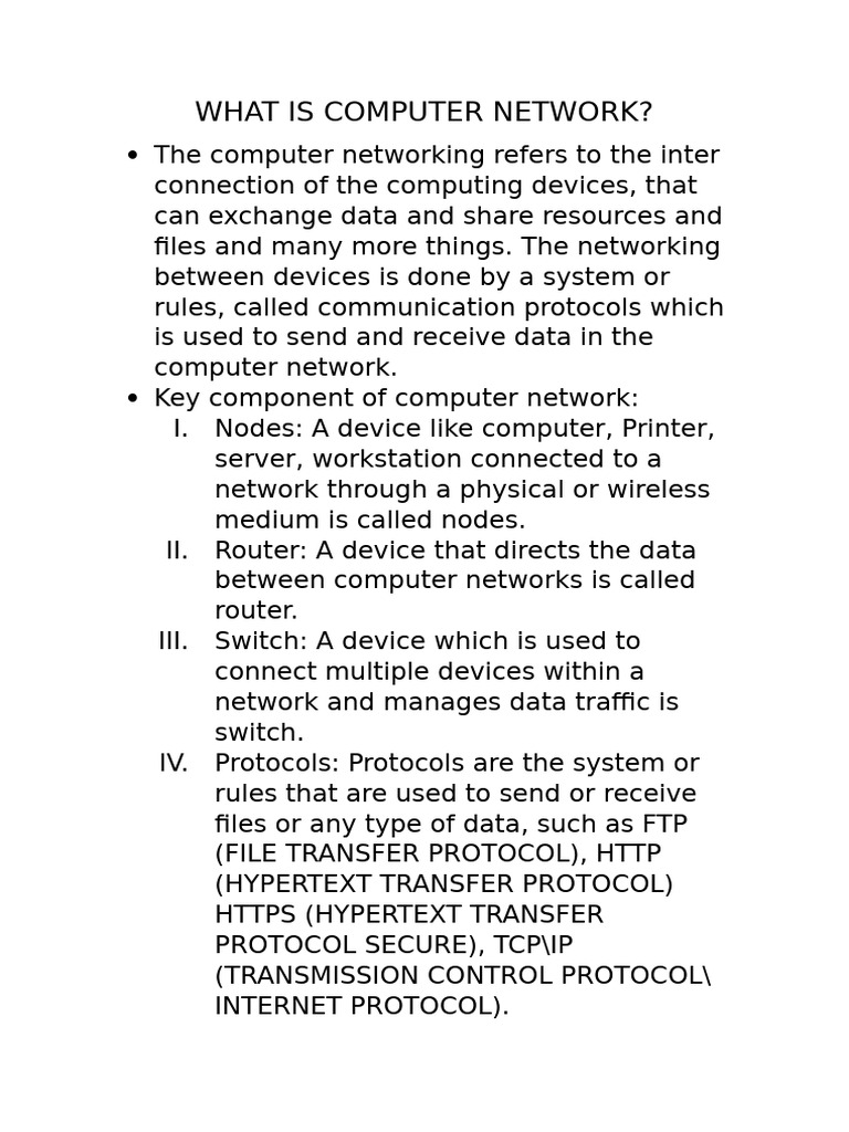 What Is Computer Network | PDF | Network Topology | Computer Network
