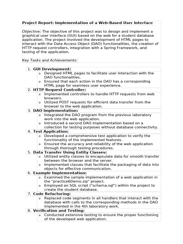 Project Report | PDF | World Wide Web | Internet & Web