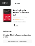 Developing the Leader Within You Review | PDF | Leadership | Applied ...