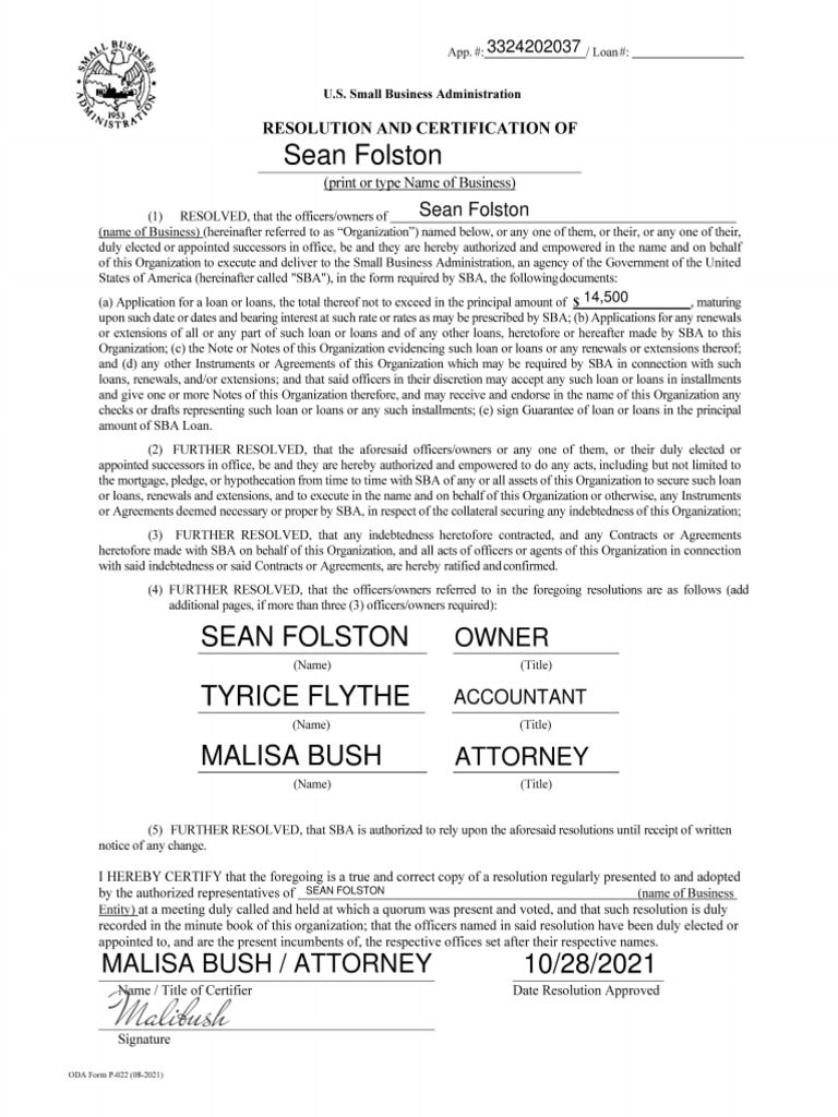 Sean Form Signed | PDF