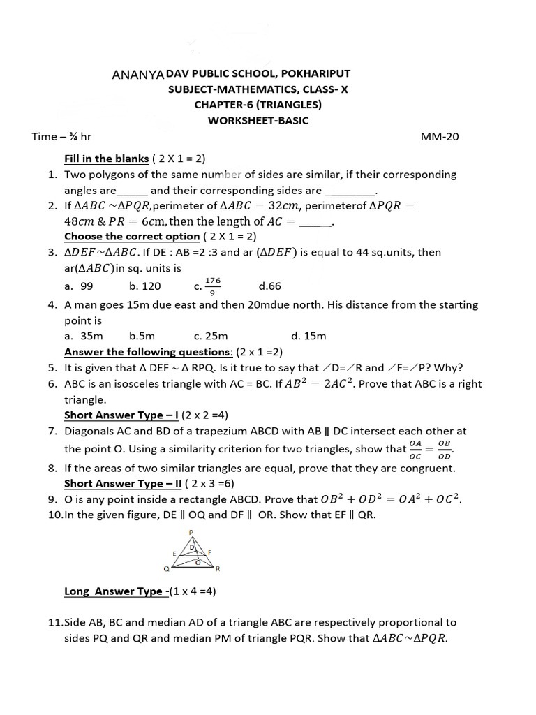 WS-Triangles | PDF | Triangle | Classical Geometry