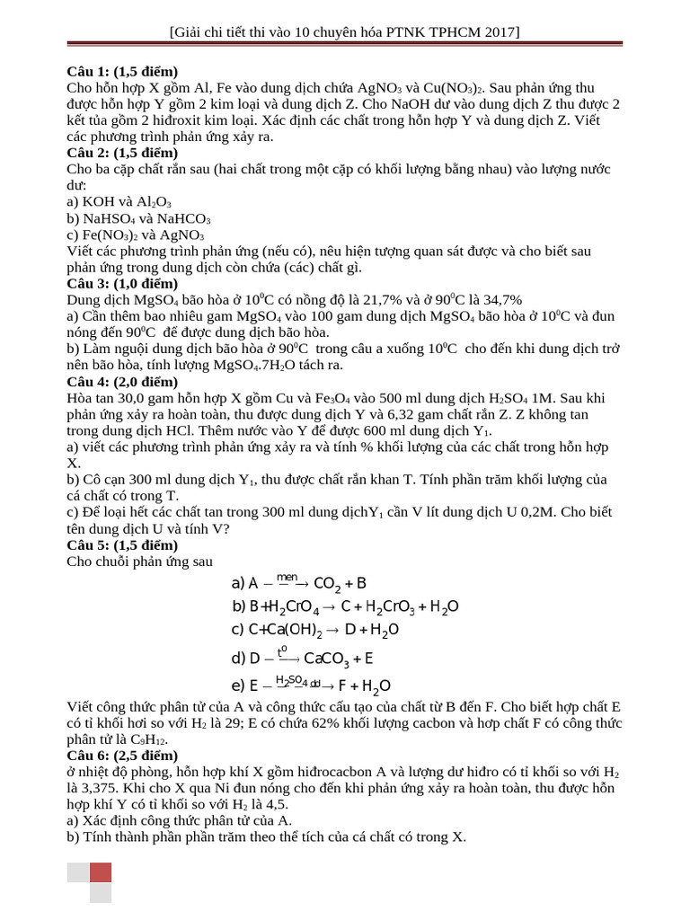 Chuyen PTNK 2017 | PDF