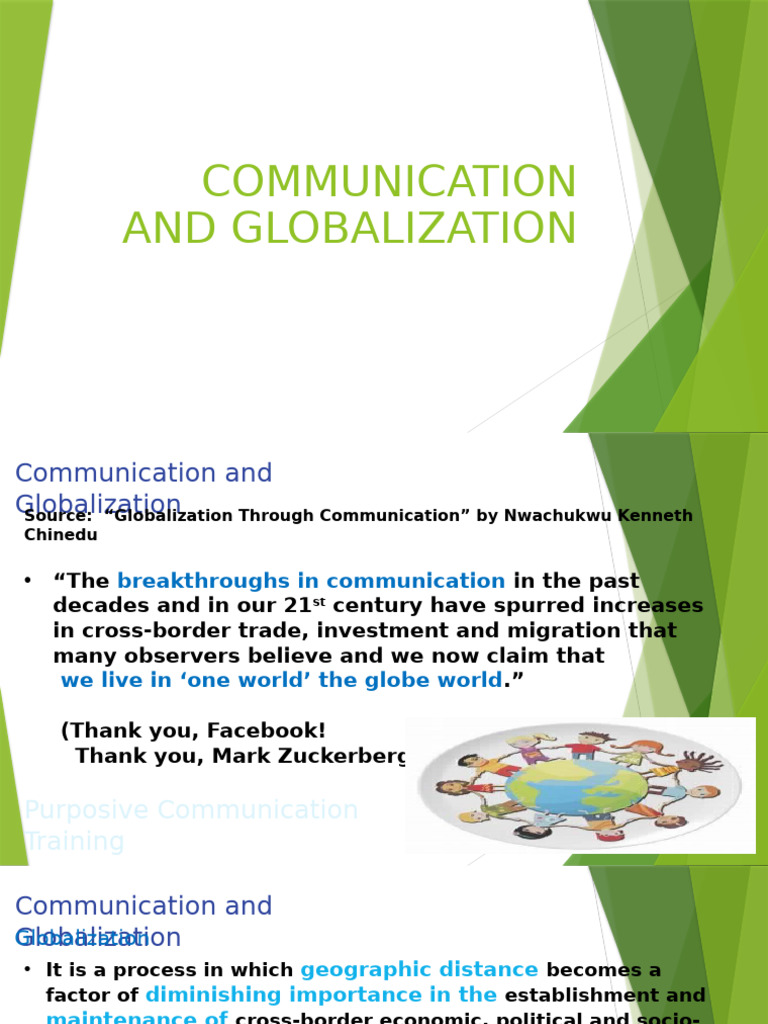 Communication and Globalization | PDF | Globalization | Communication