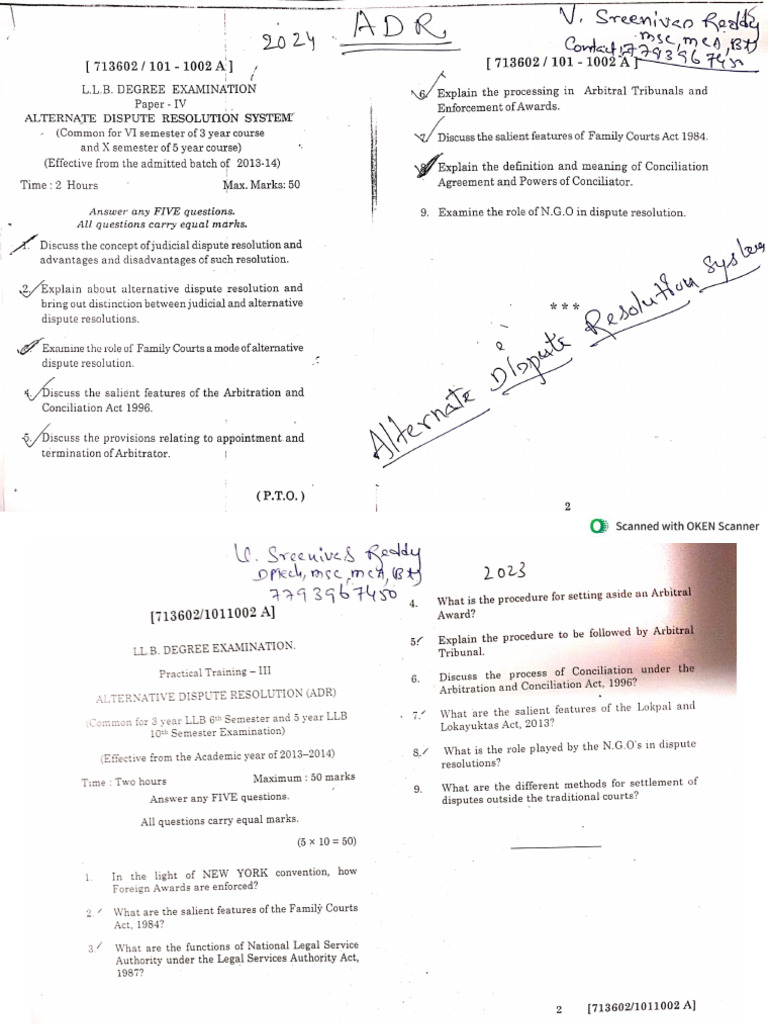 ADR_previous_Question_Papers | PDF