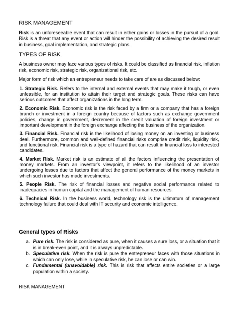 RISK-MANAGEMENT | PDF | Risk | Risk Management