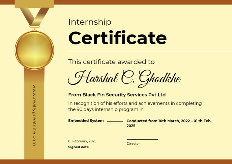 Harshal C. Glodkhe Intership | PDF