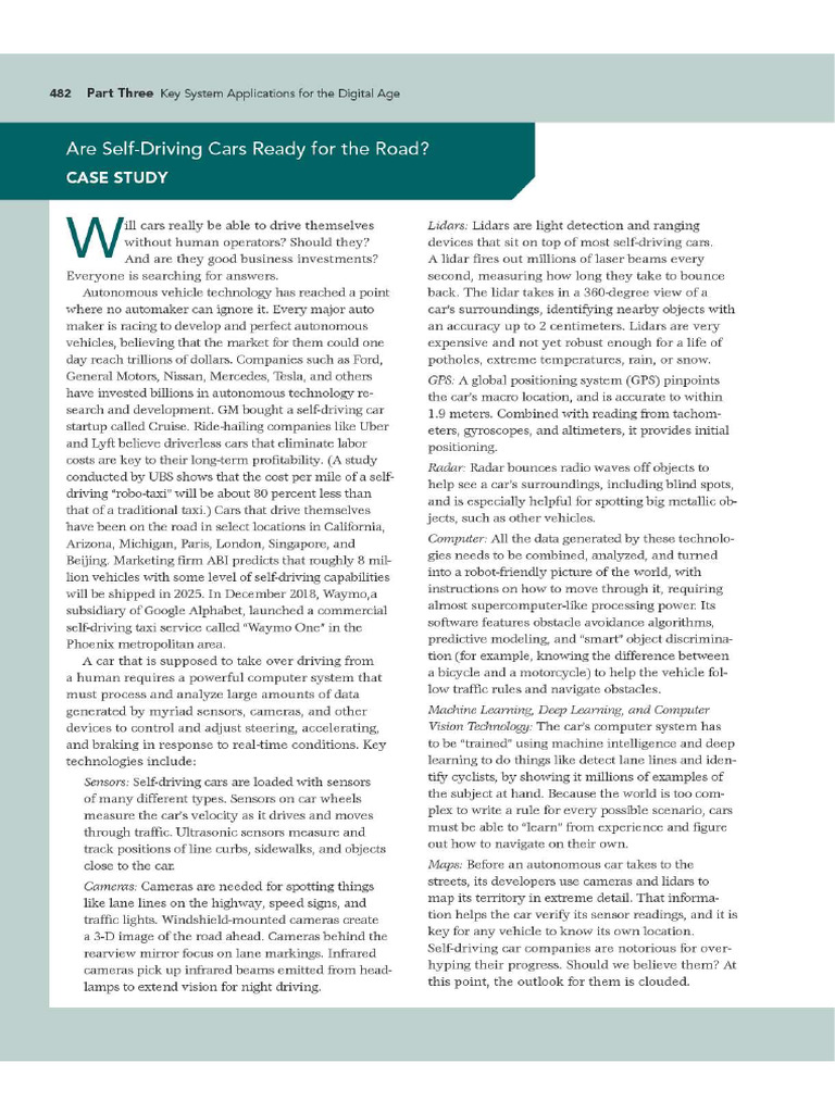 Case Study - Self-Driving Cars | PDF