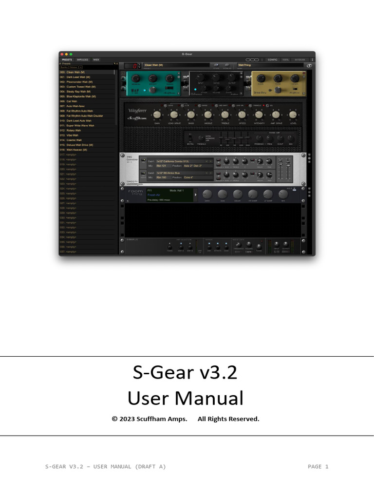 S-GearV32 UserManual DraftA | PDF | Amplifier | Computer Engineering