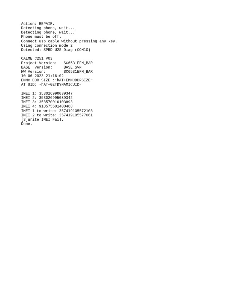 Diag Write Imei | PDF