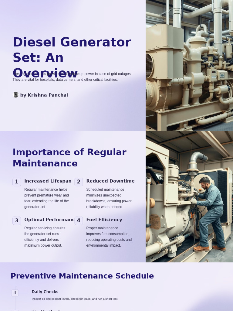 Diesel Generator Set An Overview | PDF | Radiator | Thermostat