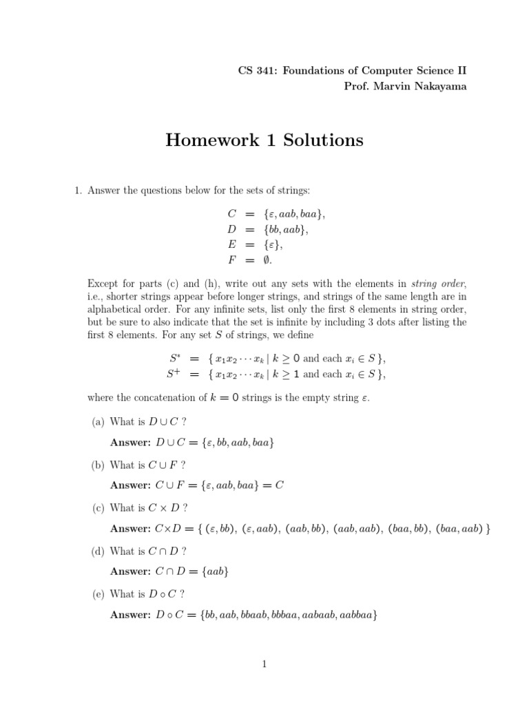 hw01-soln | PDF | String (Computer Science) | Mathematics