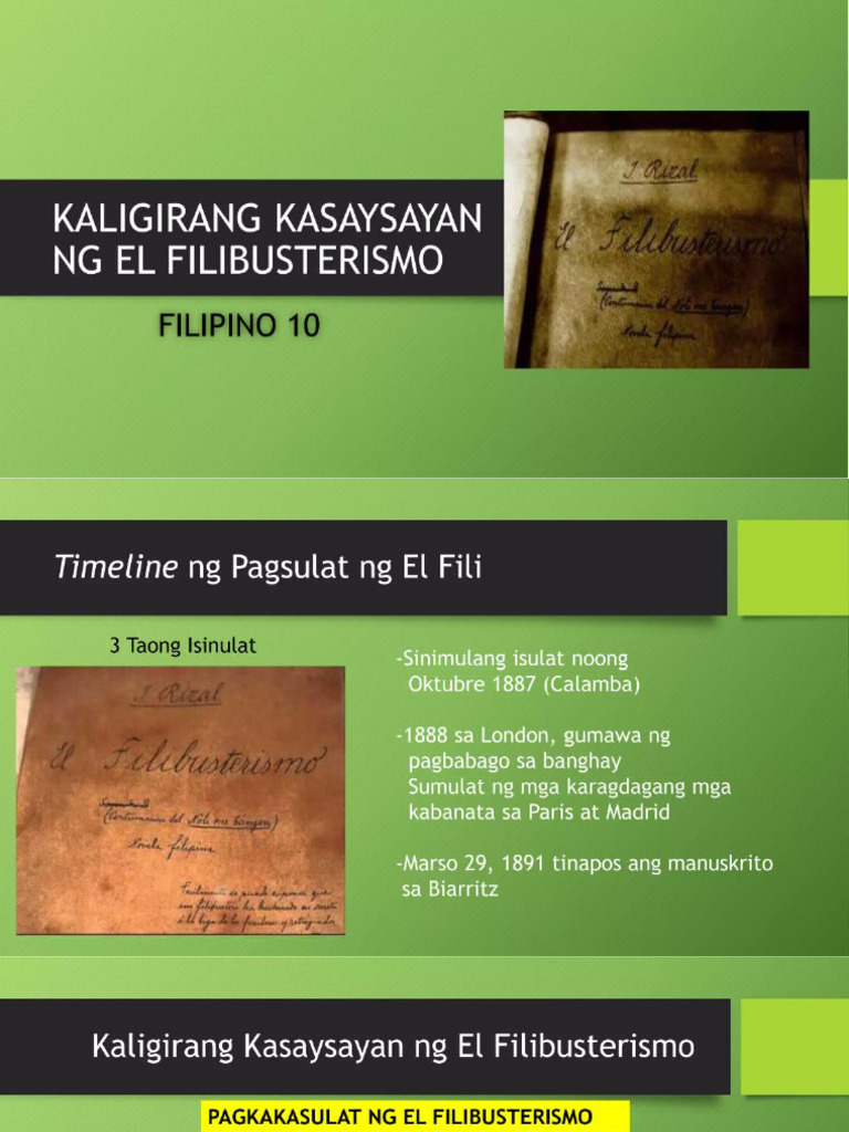Kaligirang Pangkasaysayan Ng El Fili | PDF