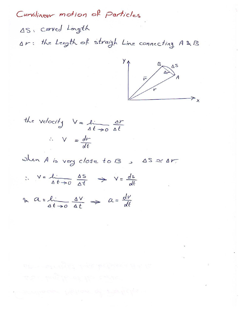 Curvilinear Motion and The Projectiles - Lec4 | PDF