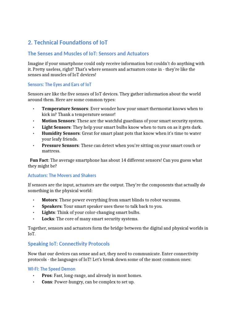 Iot Booklet Technical Foundations | PDF | Internet Of Things | Actuator Iot Booklet Technical Foundations | PDF | Internet Of Things | Actuator