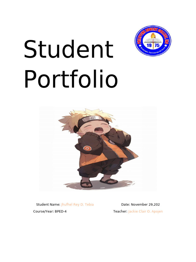 Student Portfolio | PDF | Physical Fitness | Relaxation (Psychology)