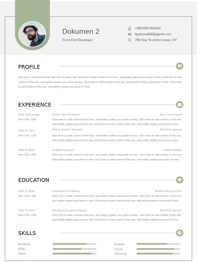Jonathon Smith: Web Developer Profile | PDF