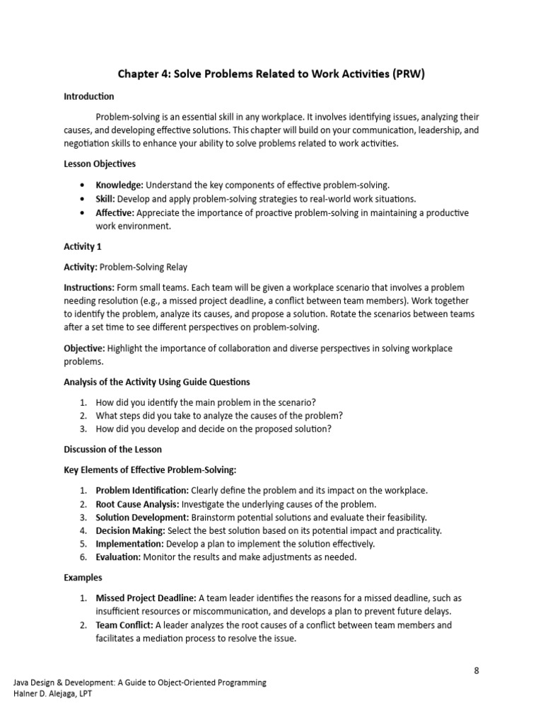 Workplace Problem-Solving Strategies | PDF | Behavior Modification | Cognitive Science