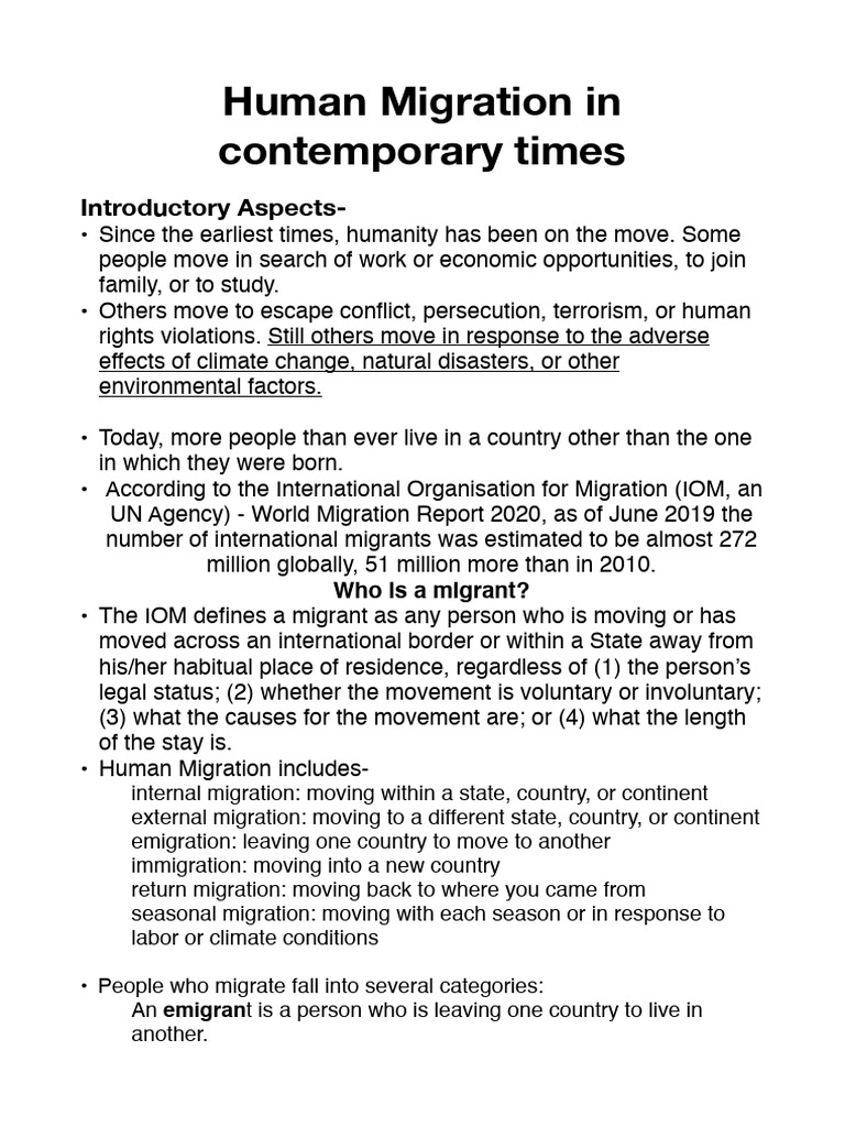 Migration | PDF | Human Migration | Immigration