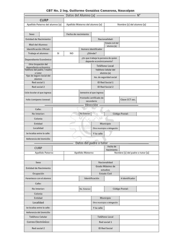 0 Hoja de Datos (Llenado en Telefono) | PDF