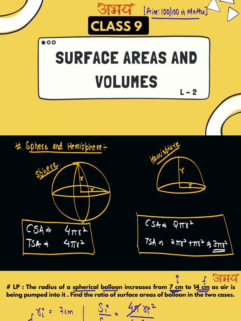 Surface Area & Volume 2 | PDF