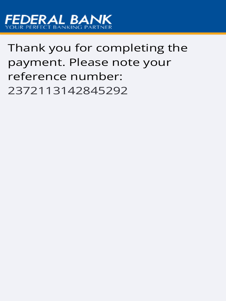 Federal Bank Payment System | PDF
