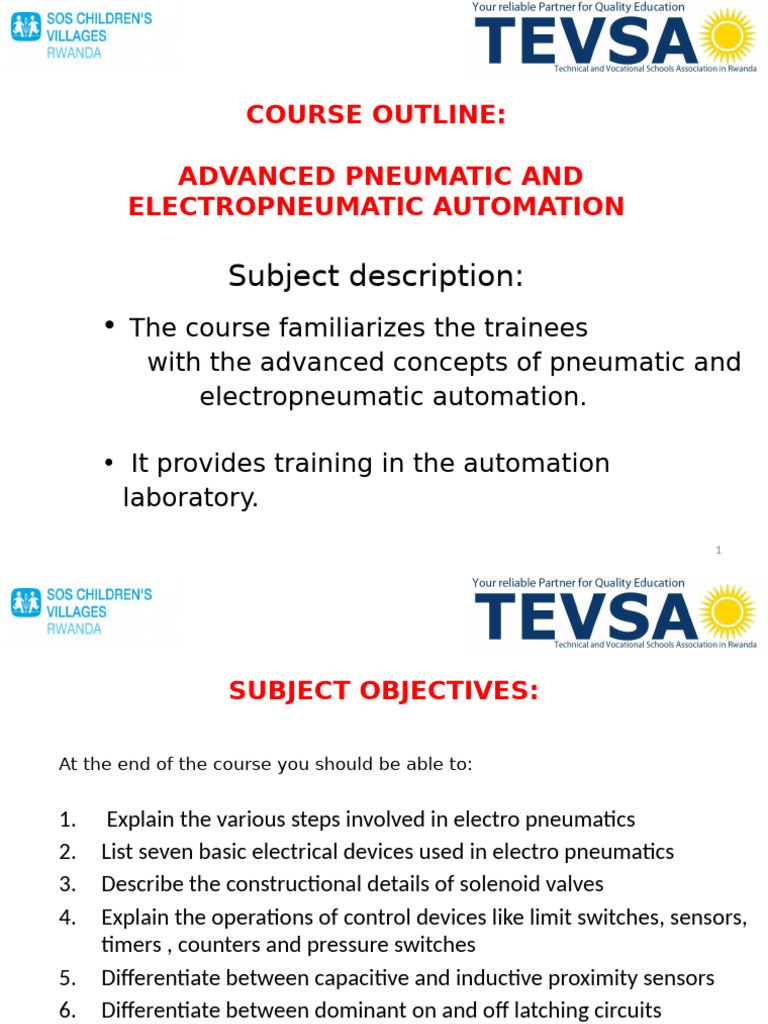 Advanced Electro-Pneumatic Automation Course | PDF | Relay ...