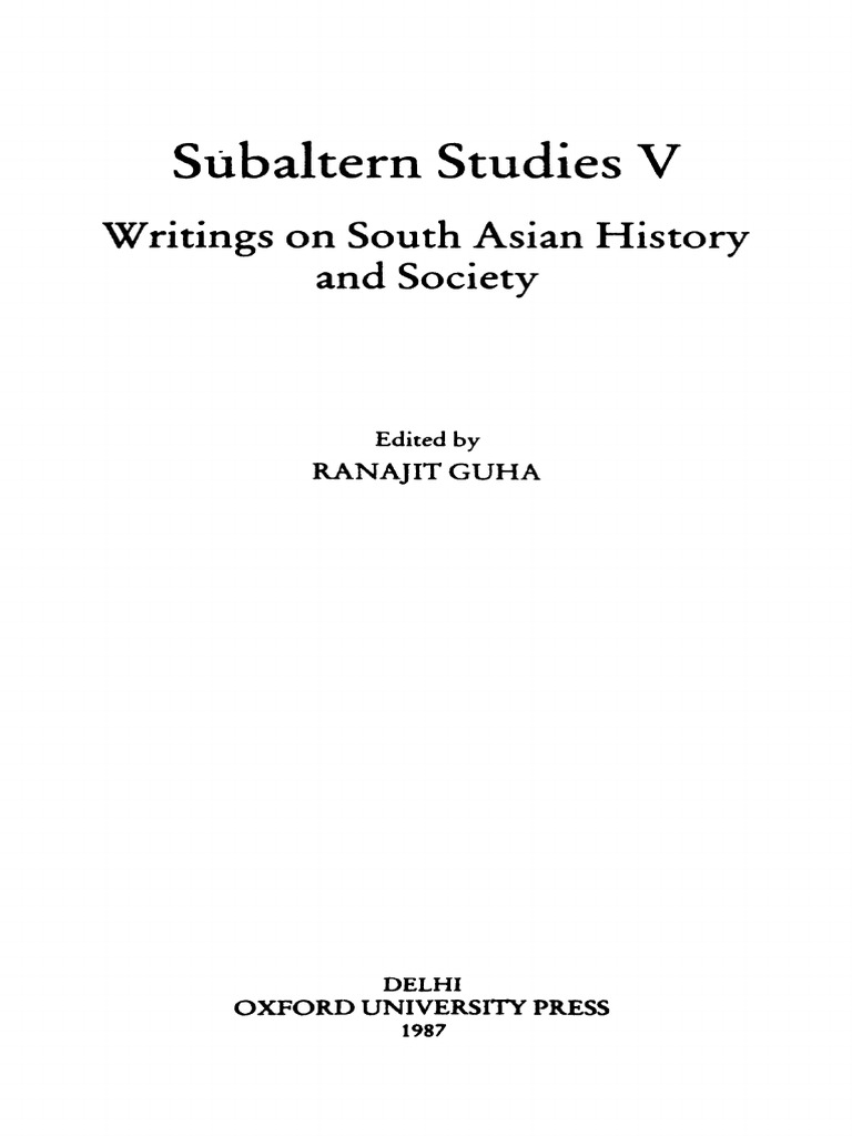 Ranajit Guha - Chandra's Death (1987) | PDF