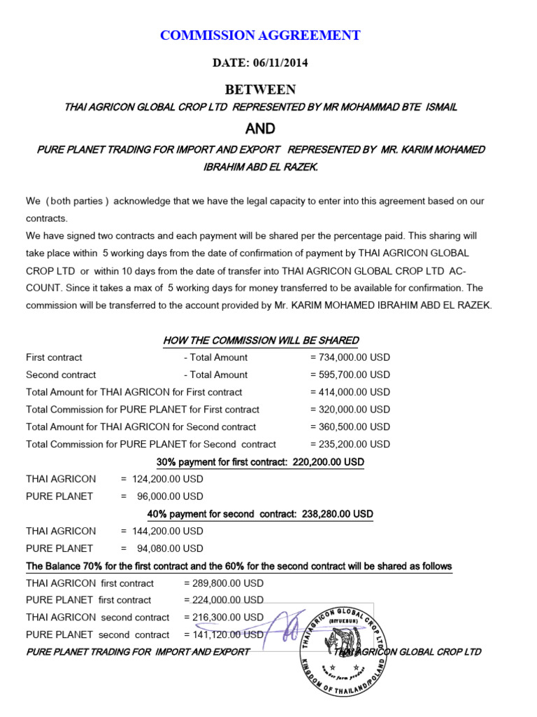 Commission Agreement | PDF
