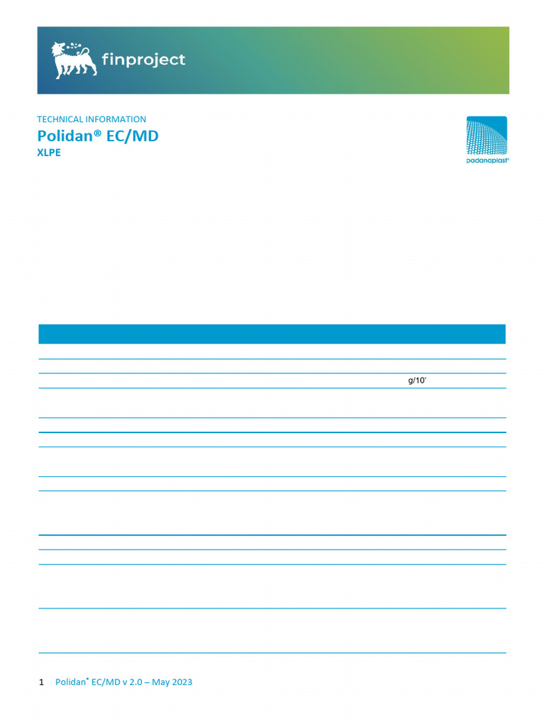 TDS Polidan® EC MD V 2.0 - May 2023 | PDF | Materials | Building ...