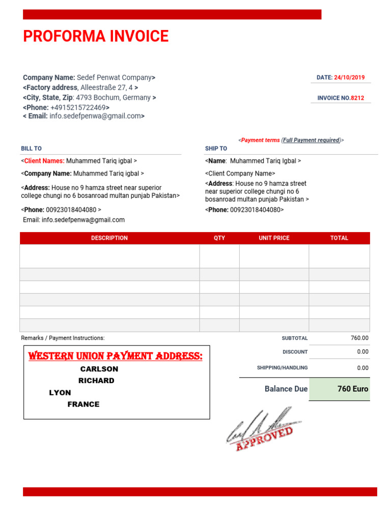 Goat Purchase Invoice | PDF | Invoice