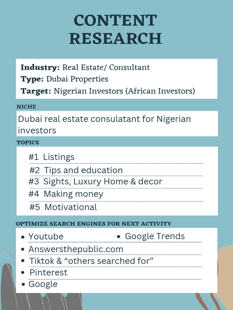 Content Strategy Worksheet for Parvez | PDF