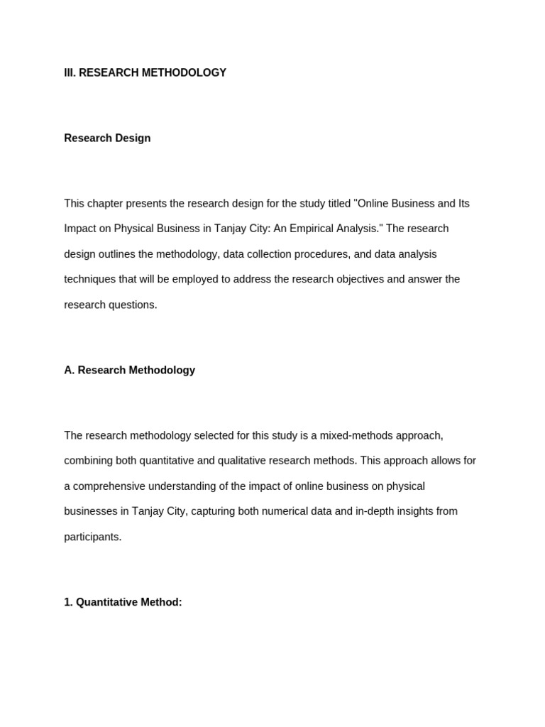 Iii Research Methodology Pdf Survey Methodology Sampling Statistics