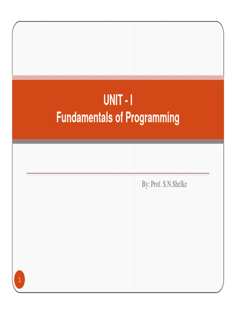 1.3 Fundamentals of Programming | PDF | Class (Computer Programming ... 1.3 Fundamentals of Programming | PDF | Class (Computer Programming ...
