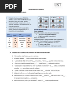 Pronombres de objeto directo en español | PDF | Ropa