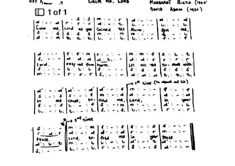 Calm Me Lord - 053036 | PDF