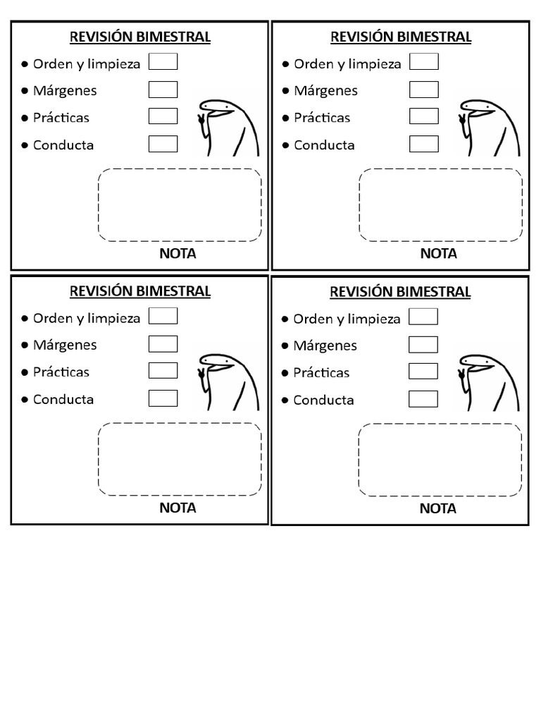 Hojas para Revisión de Cuaderno | PDF