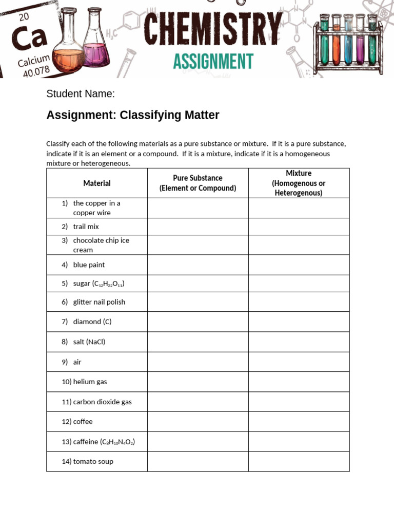 Classifying Matter: Pure Substances & Mixtures | PDF