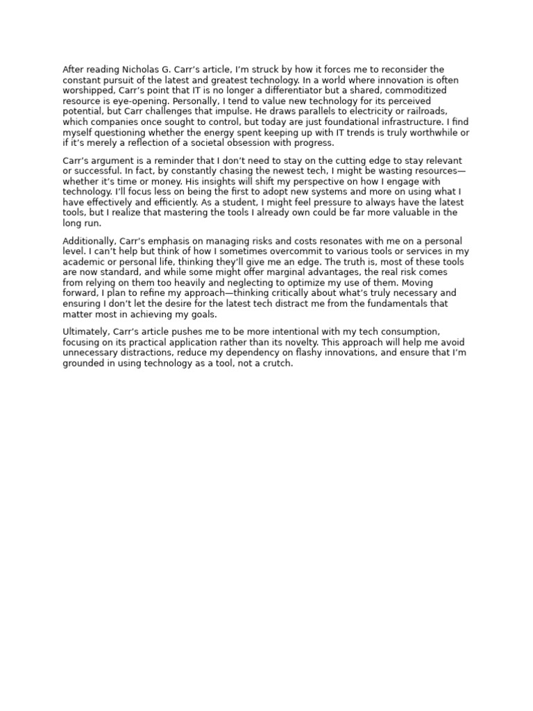 Rethinking Tech Obsession | PDF