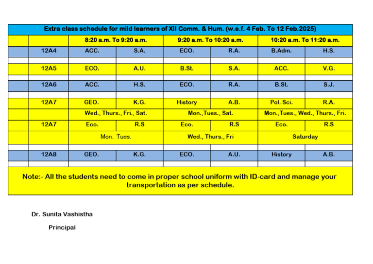 Extra Classes for XII Comm. & Hum. | PDF