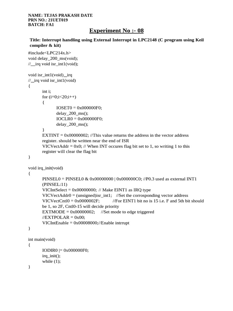Experiment No8 | PDF