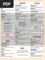 Tiger's Milk Breakfast Menu 2025 | PDF | Hamburgers | Burrito