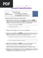 MineralIdentificationSE Key 1 | PDF | Minerals | Density