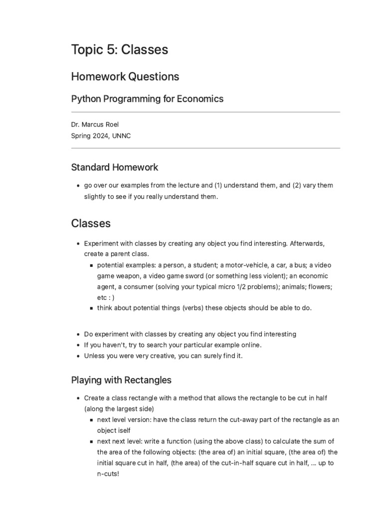 Topic 5 Homework Questions | PDF
