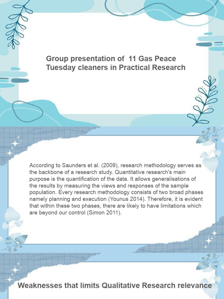 Group 2 Presentation in Practical | PDF | Qualitative Research ...