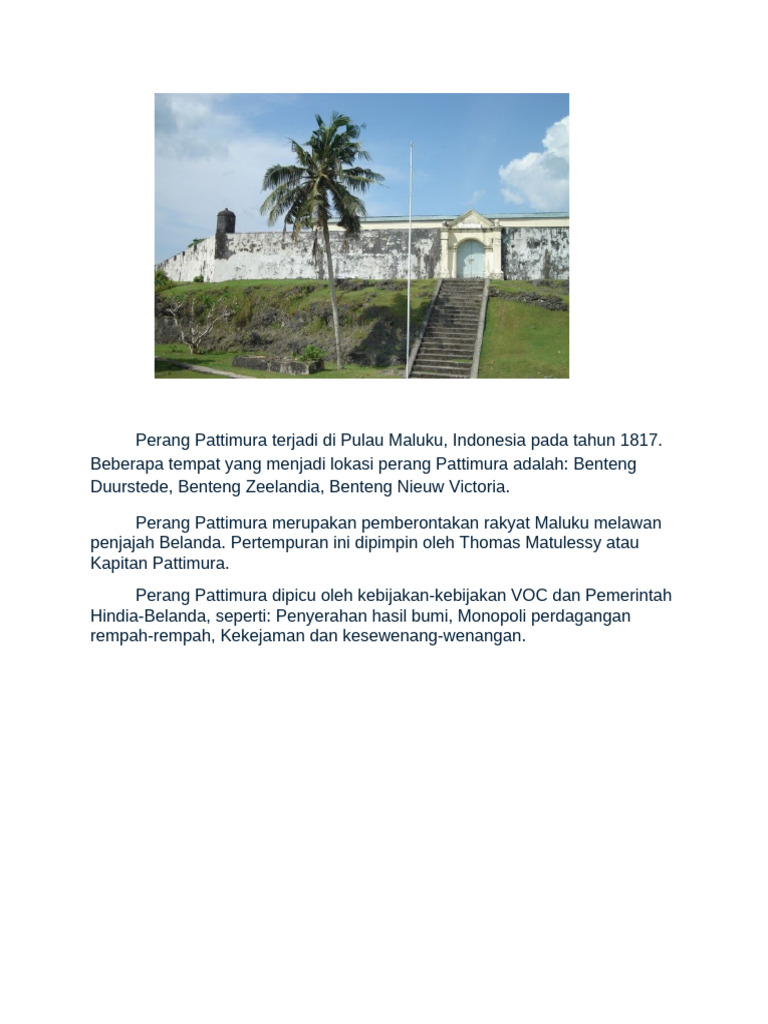 Perang Pattimura Terjadi Di Pulau Maluku | PDF